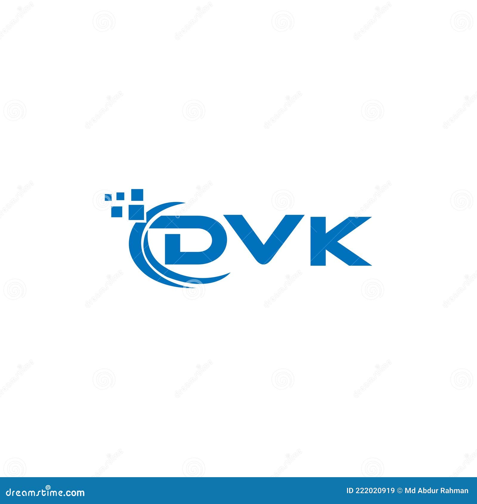 DVK Letter Logo Design on White Background. DVK Creative Initials ...