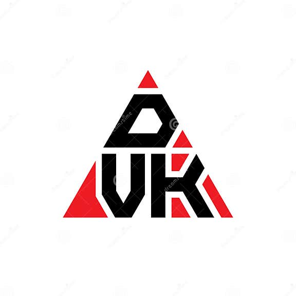 DVK Triangle Letter Logo Design with Triangle Shape. DVK Triangle Logo ...