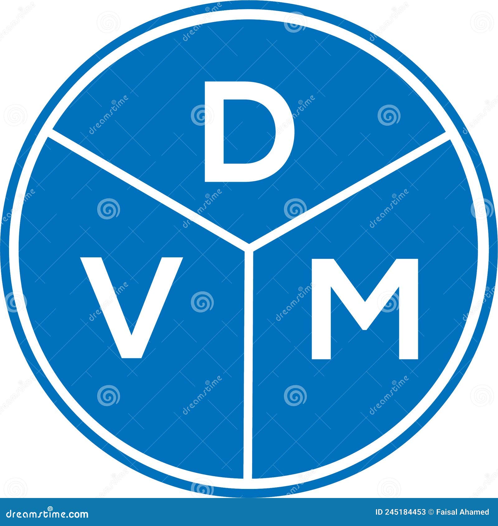 DVM Letter Logo Design on White Background. DVM Creative Circle Letter ...