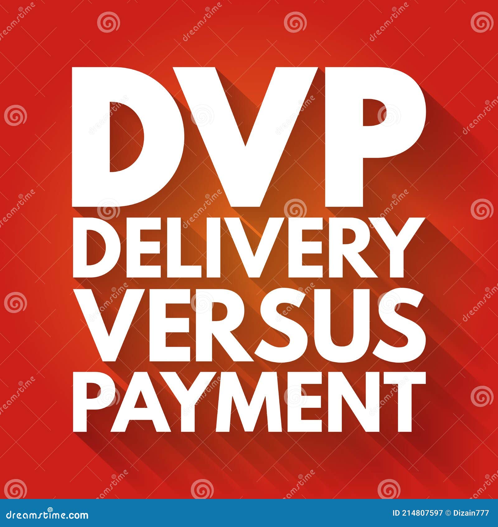 DVP, Delivery Versus Payment. Concept With Keywords, Letters And Icons ...