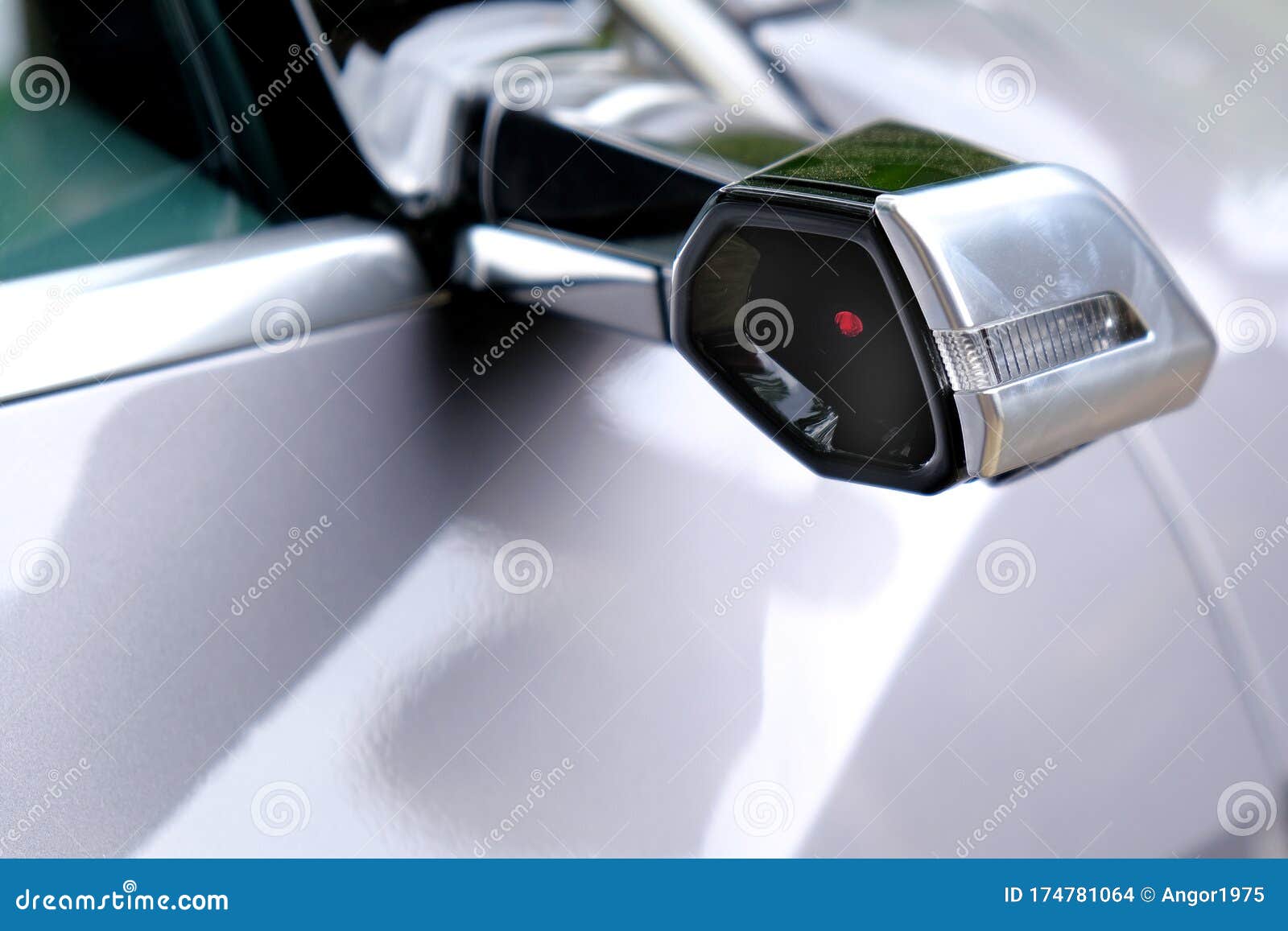DVR As Rearview Mirror on a New Modern Electric Car Stock Photo - Image ...
