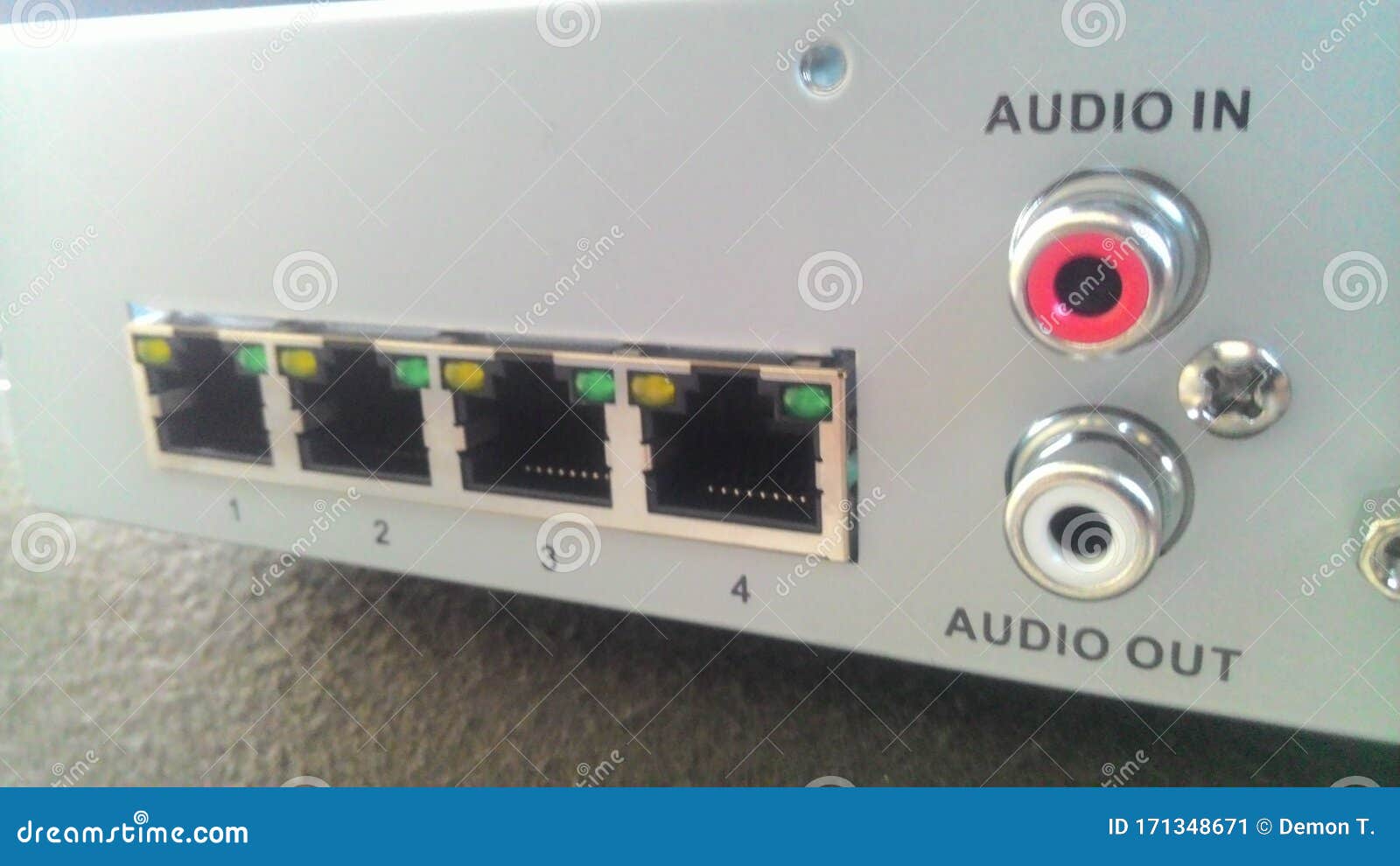 DVR communication ports stock image. Image of interface - 171348671