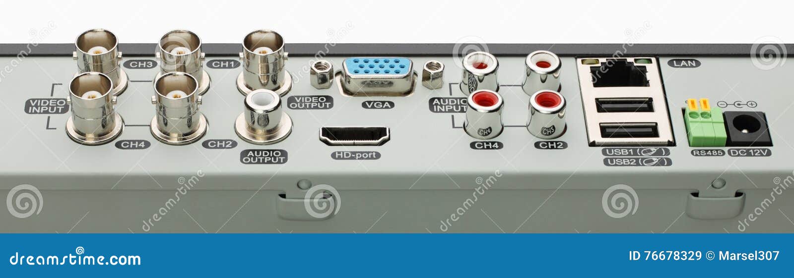 DVR stock image. Image of green, guard, plug, blue, side - 76678329