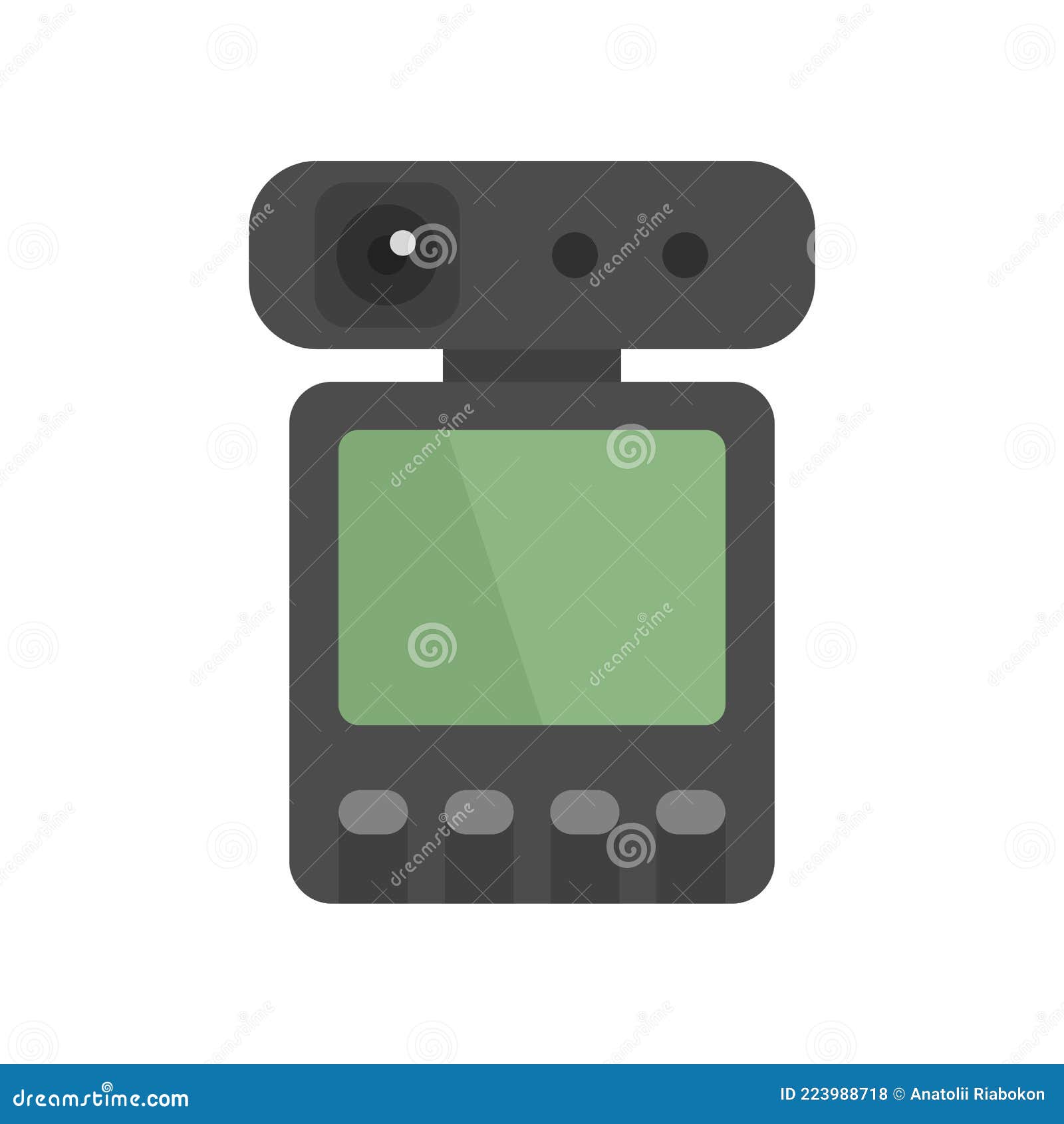 Dvr Recorder Icon Flat Isolated Vector Stock Vector - Illustration of ...