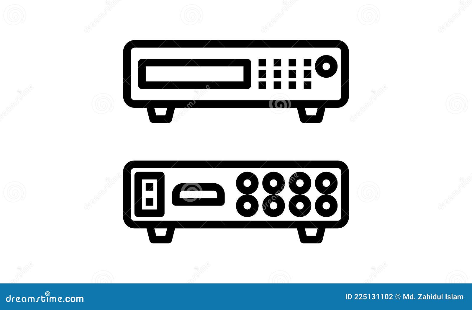 DVR for Video Surveillance Systems Vector Icon Stock Illustration ...