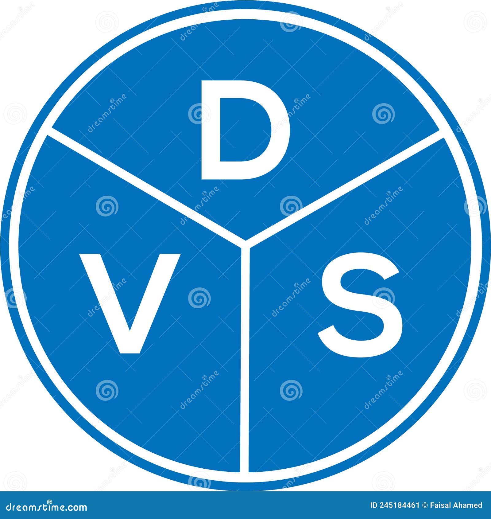 DVS Letter Logo Design on White Background. DVS Creative Circle Letter ...