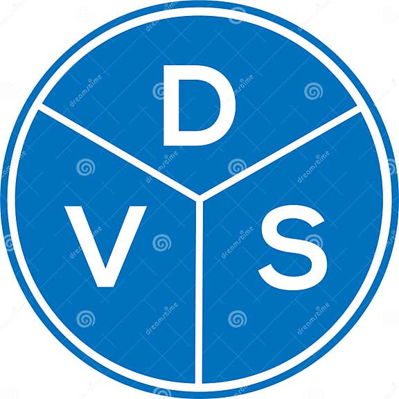 DVS Letter Logo Design on White Background. DVS Creative Circle Letter ...