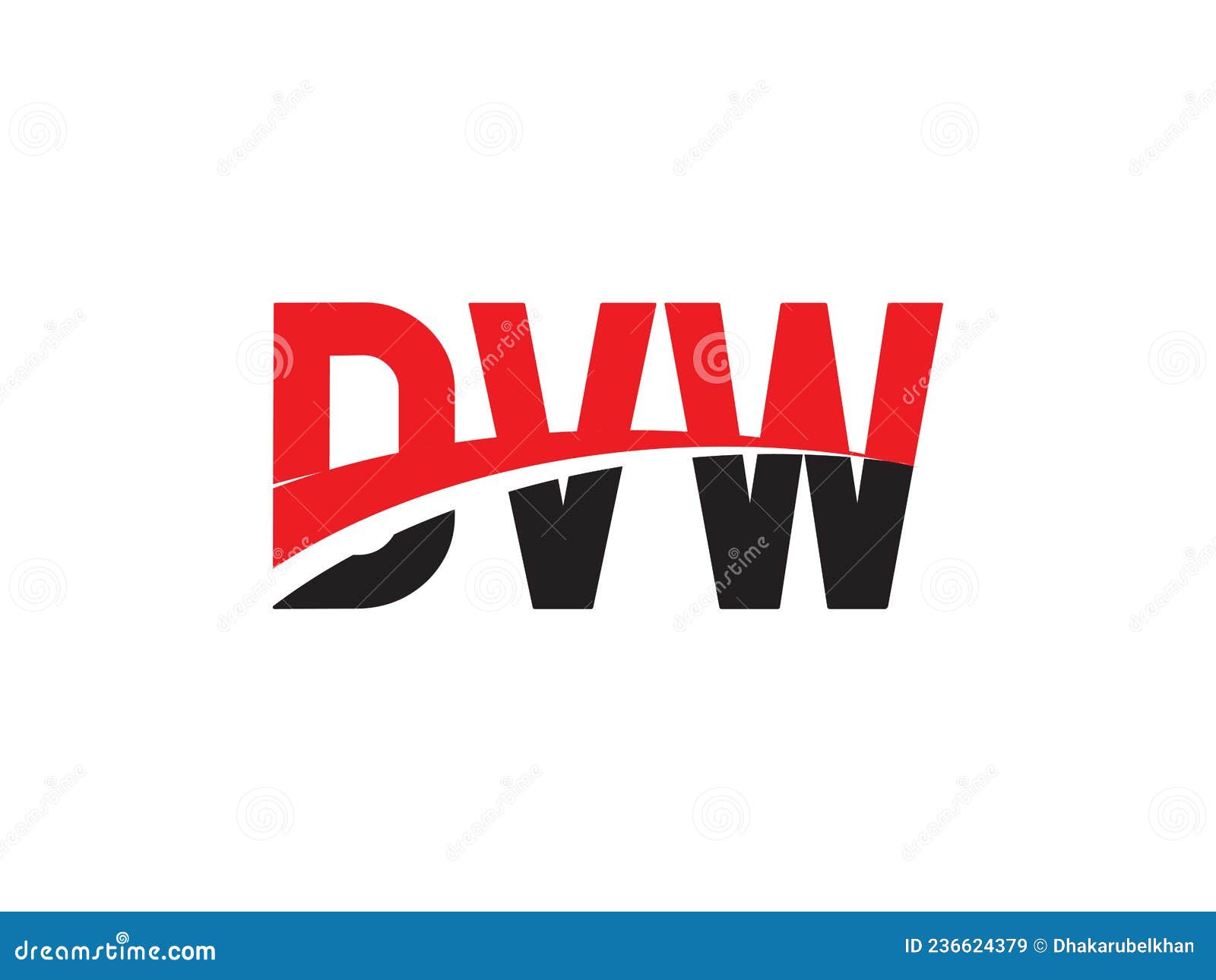 DVW Letter Initial Logo Design Vector Illustration Stock Vector ...