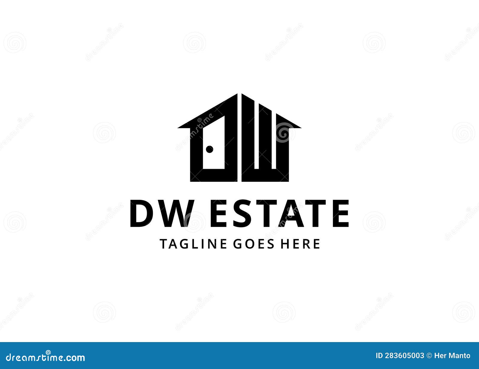 DW estate stock illustration. Illustration of logotype - 283605003