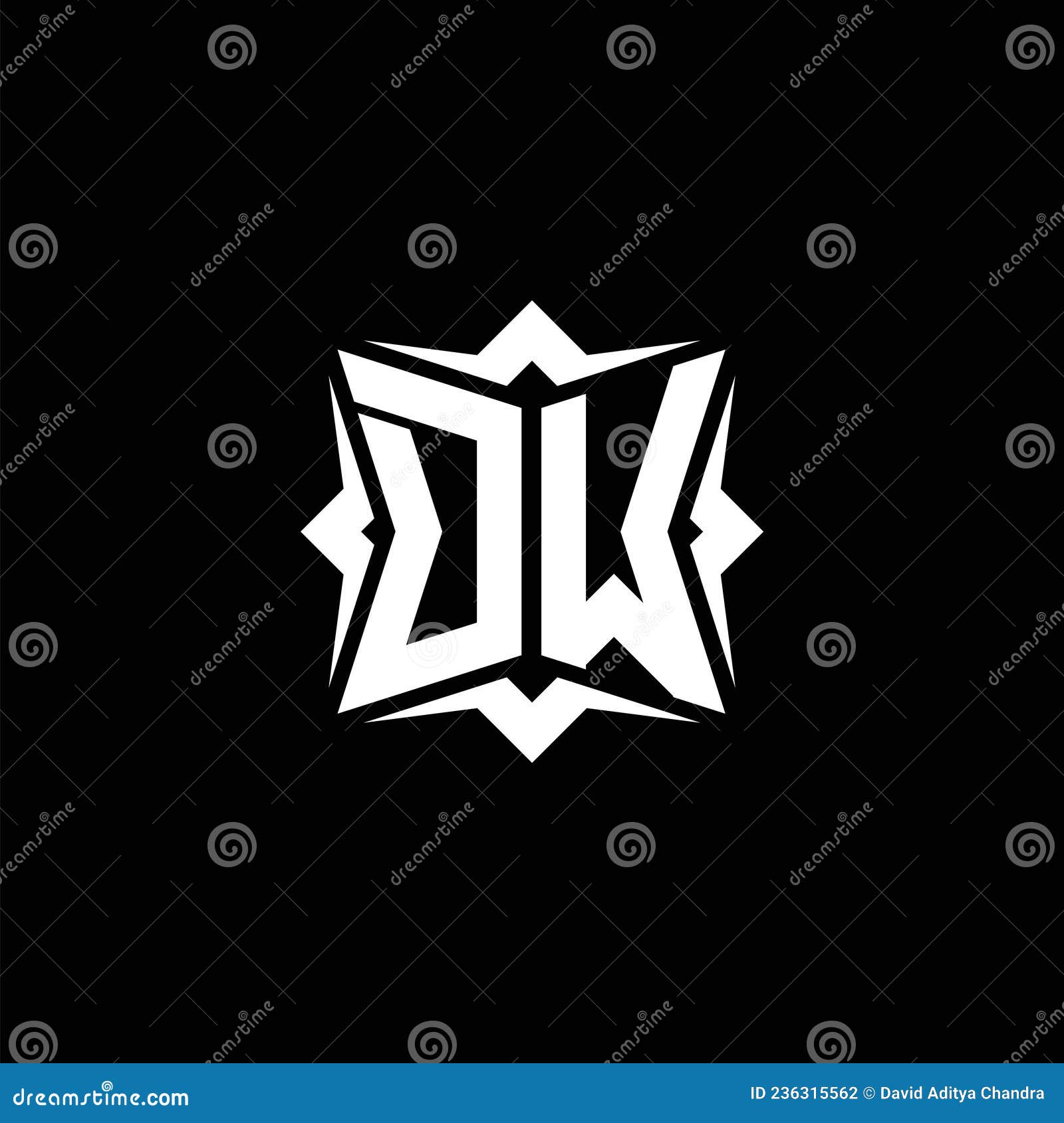 DW Logo Monogram Geometric Modern Design Stock Vector - Illustration of ...