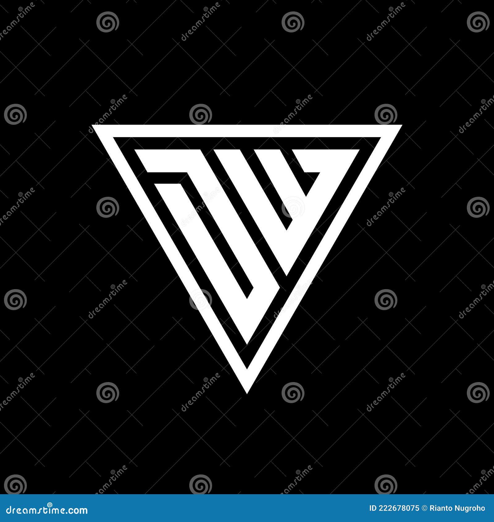 DW Logo Monogram with Triangle Shape Designs Template Stock ...