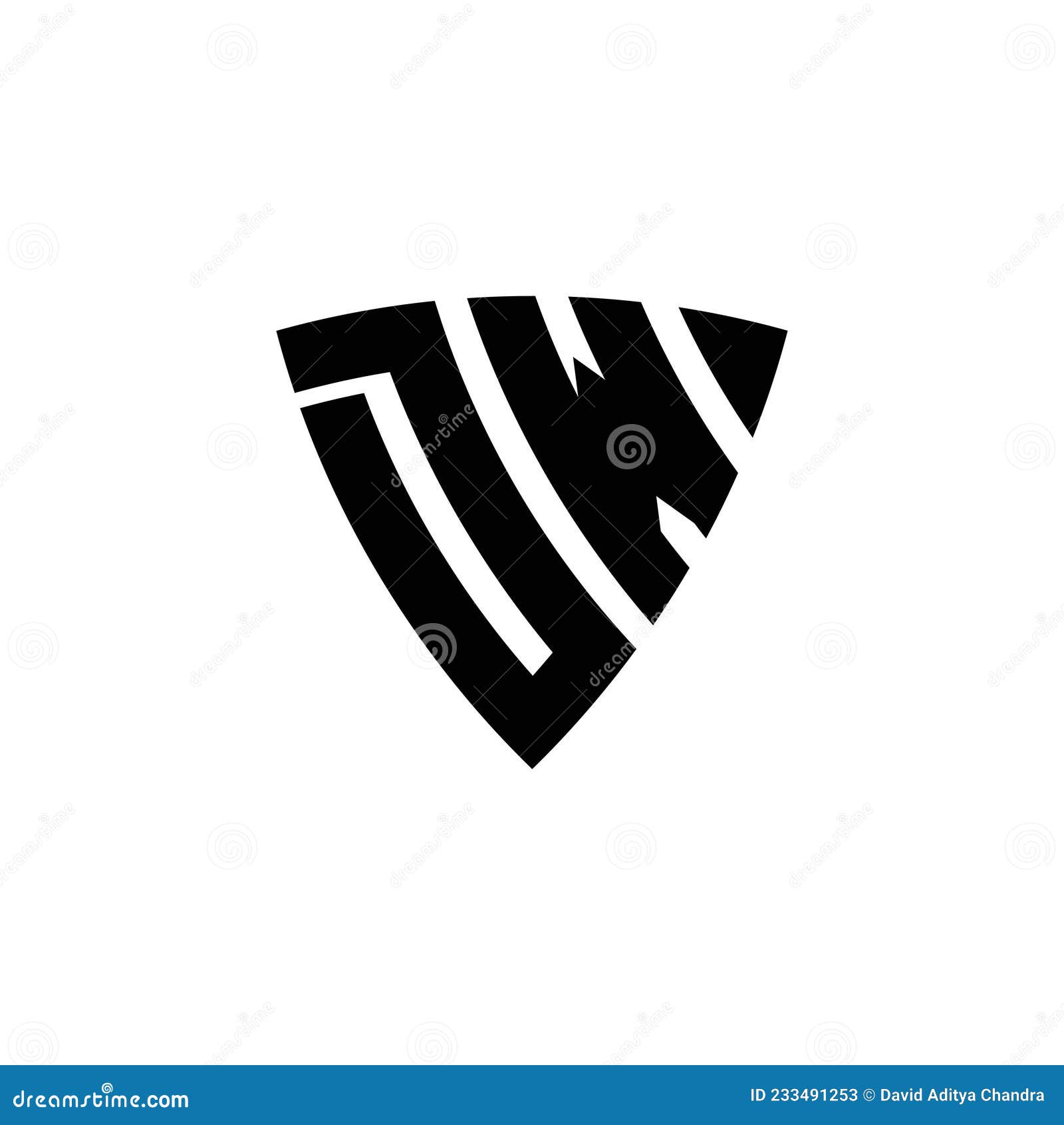 DW Logo Monogram Triangle Shield Style Stock Vector - Illustration of ...