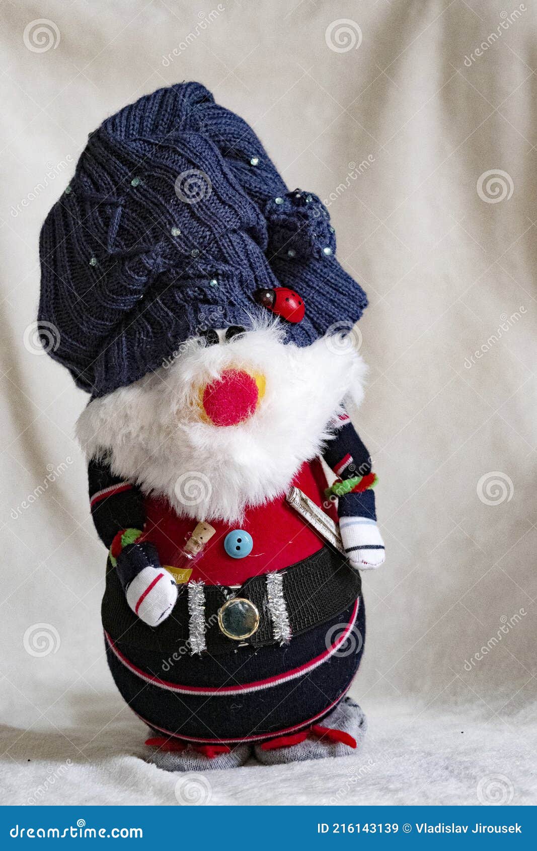 Dwarf with a Big Blue Hat and a Huge Beard Stock Image - Image of short ...