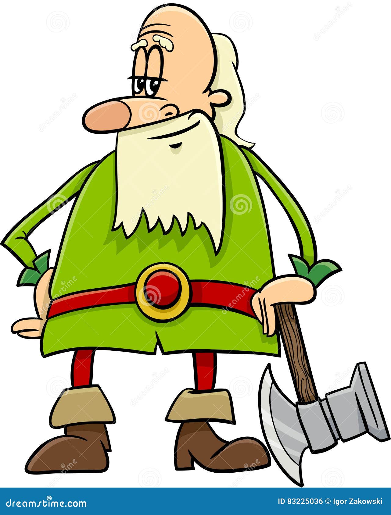 Dwarf cartoon character stock vector. Illustration of tale - 83225036