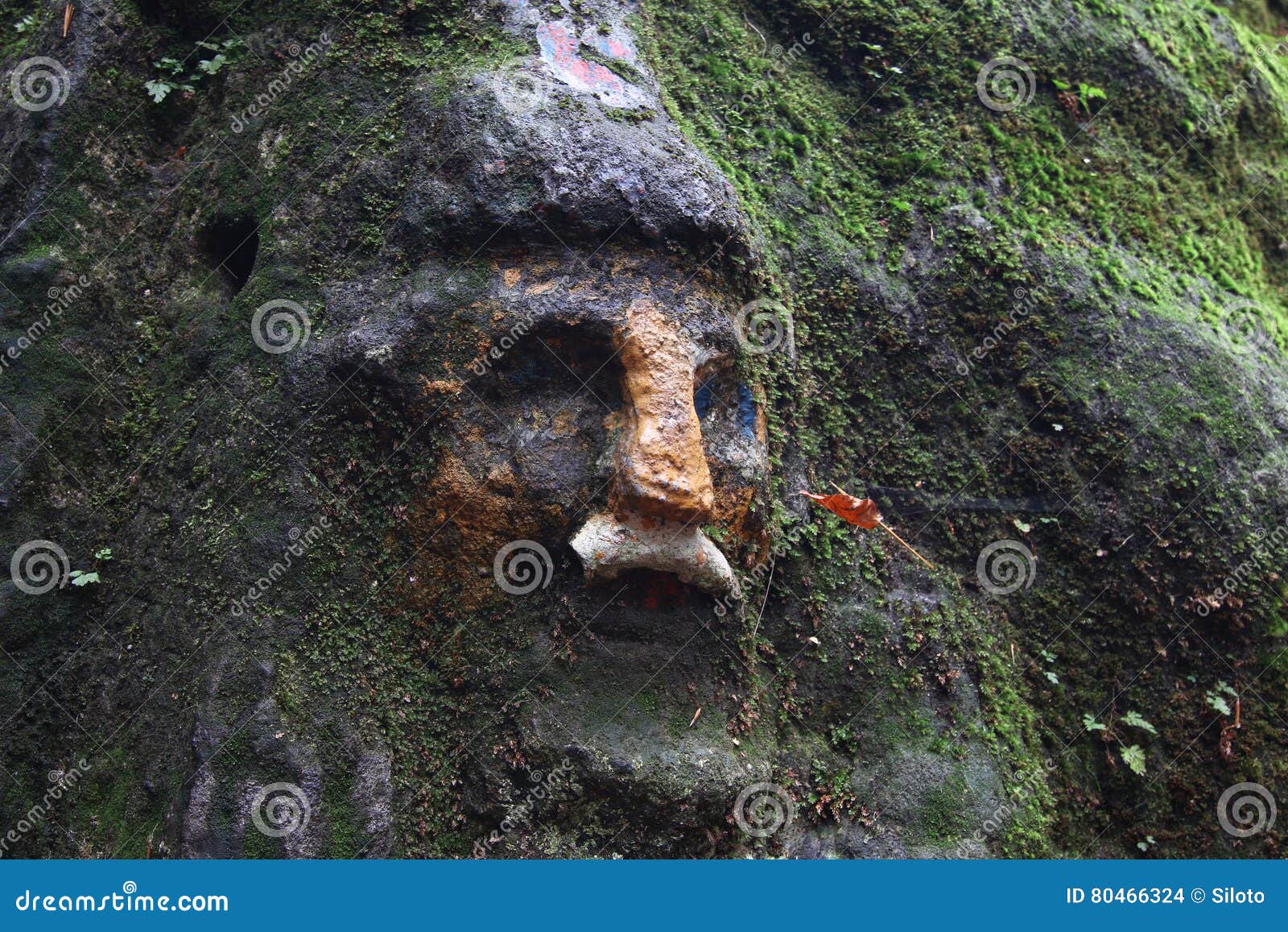 Dwarf Face Carved in the Rock Stock Photo - Image of mountains, fairy ...