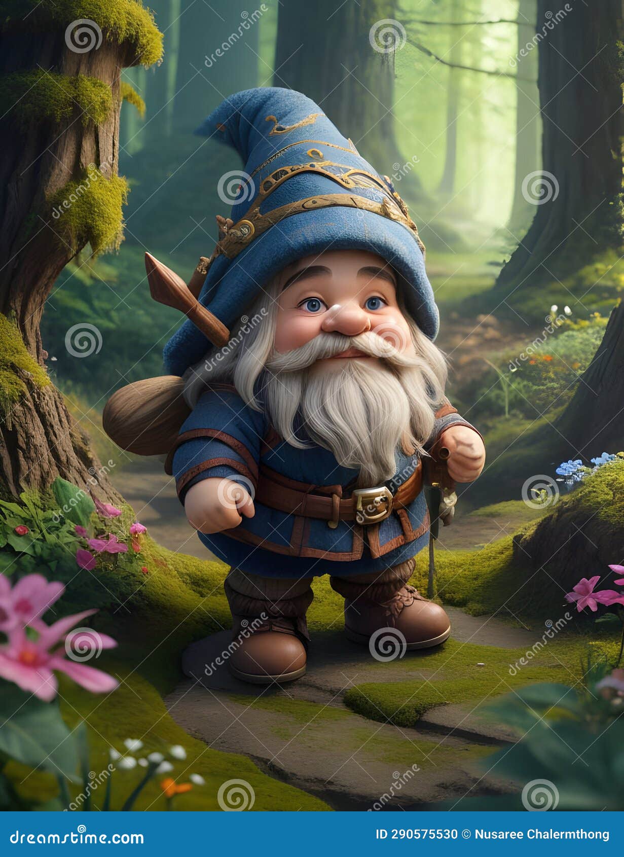 Dwarf in Forest Animation Cartoon, Illustration Stock Illustration ...