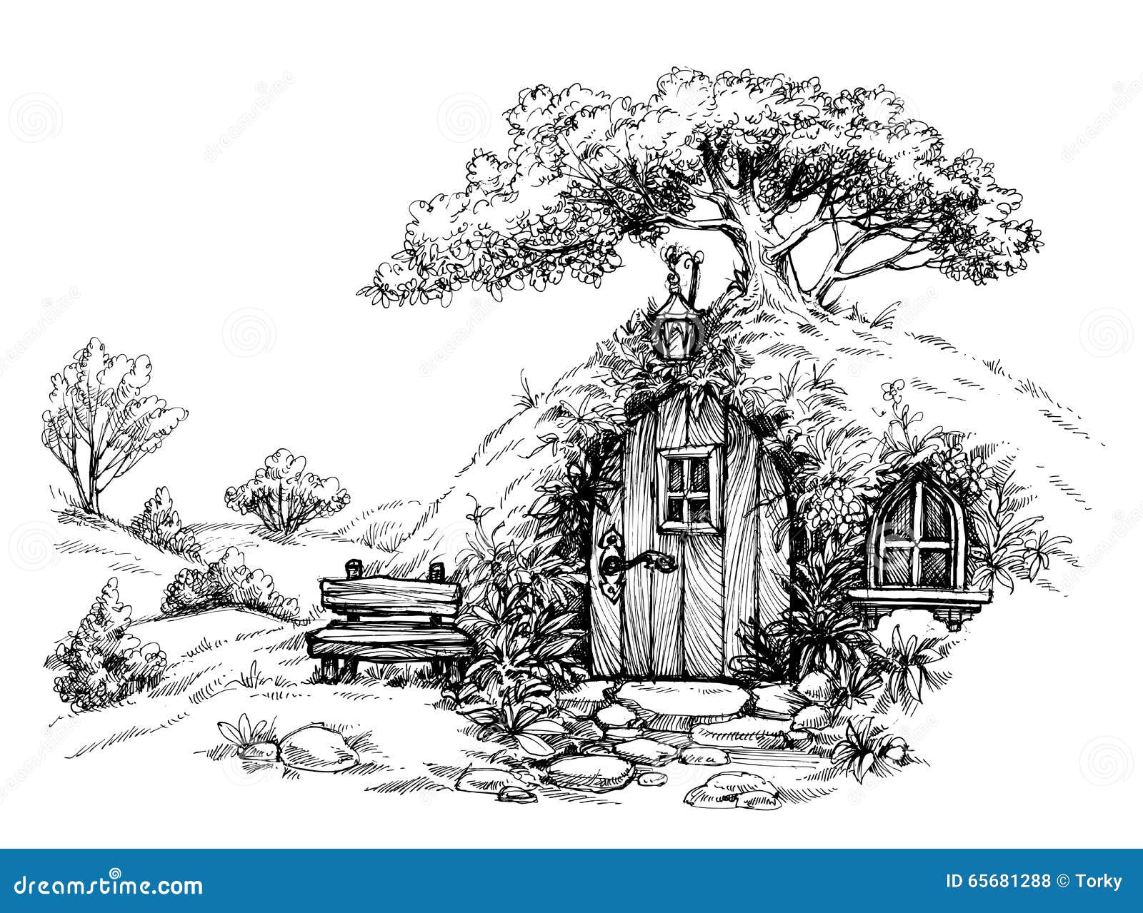 A dwarf house stock vector. Illustration of fairytale - 65681288