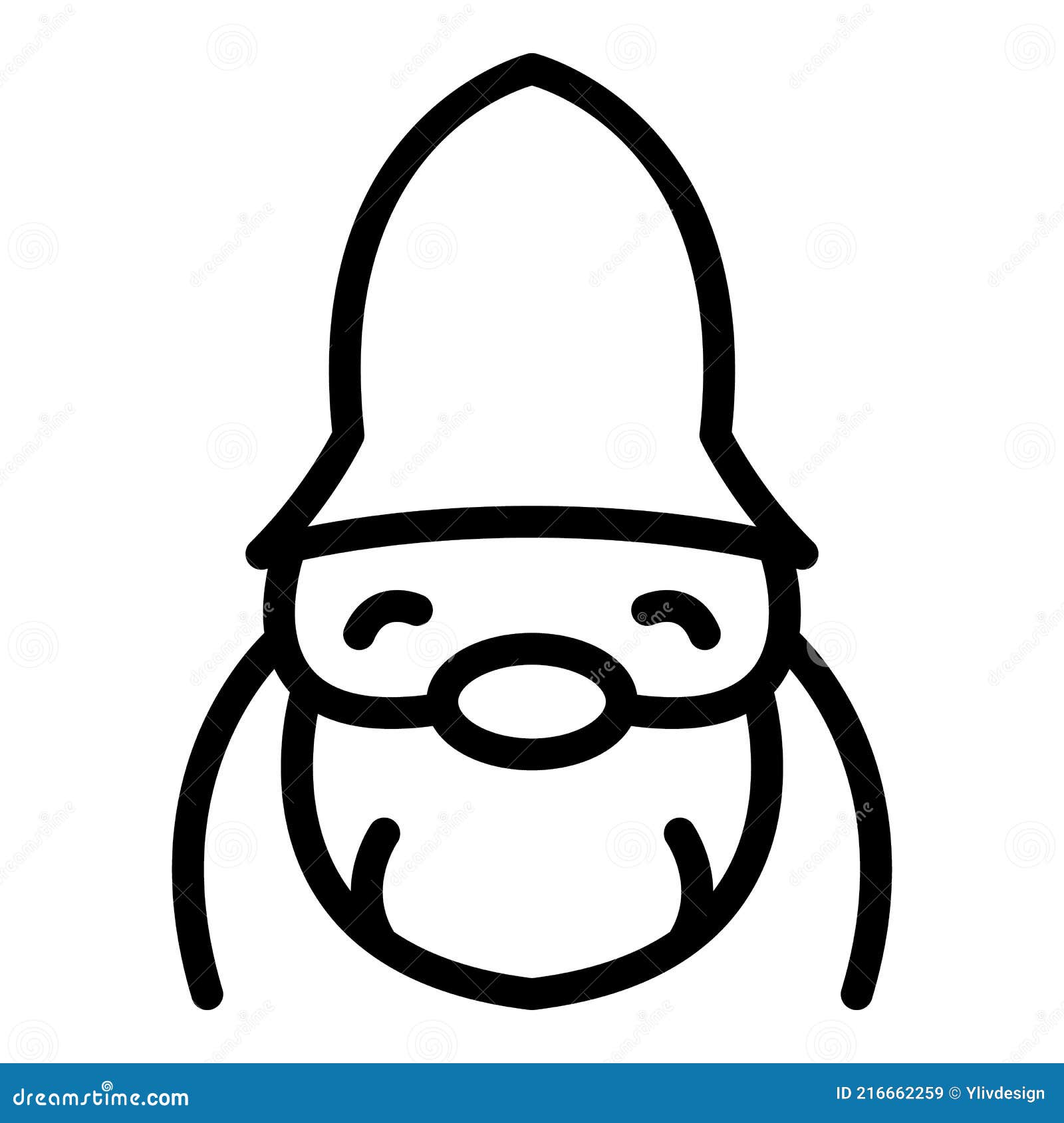 Dwarf icon, outline style stock vector. Illustration of enchanter ...