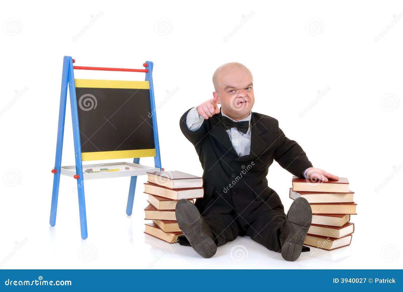 Dwarf, Little Man with Books Stock Image - Image of male ...