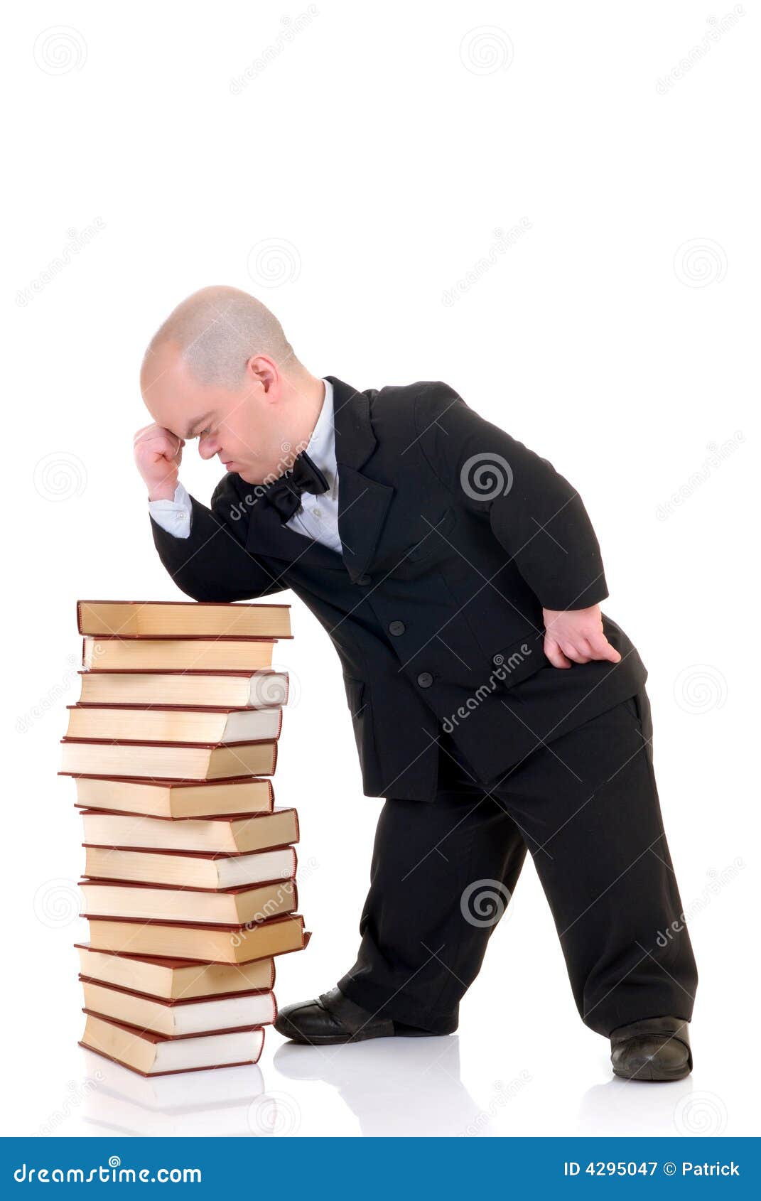 Dwarf, Little Man with Books Stock Image - Image of learn, midget: 4295047