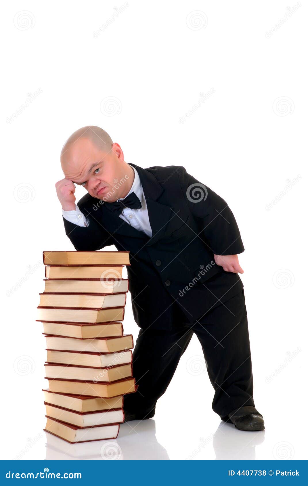 Dwarf, Little Man with Books Stock Photo - Image of midget, teaching ...