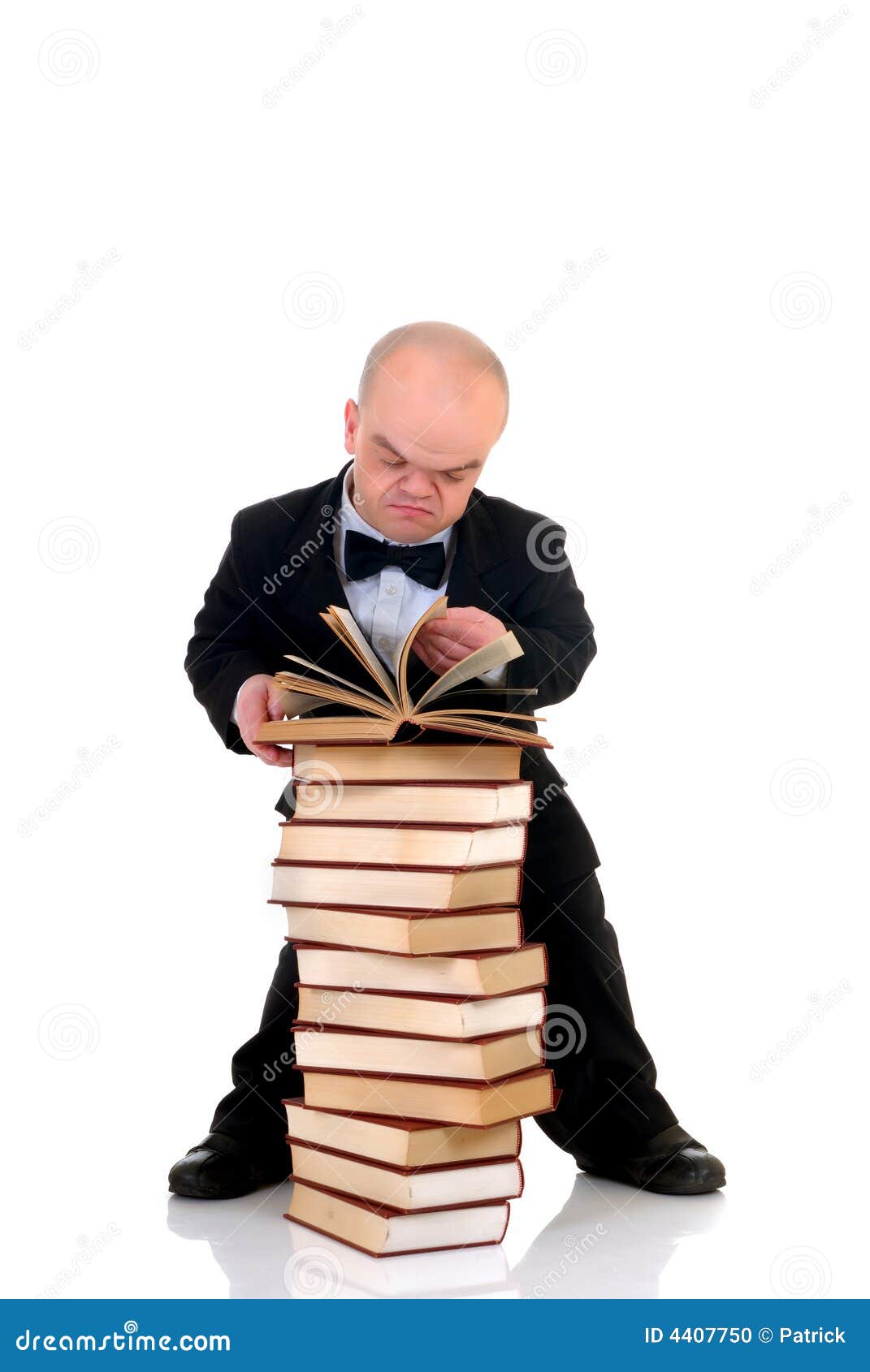 Dwarf, Little Man with Books Stock Photo - Image of learning ...