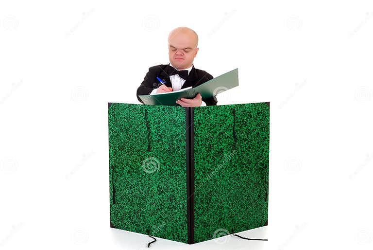 Dwarf, little man waiter stock image. Image of midget - 5377689