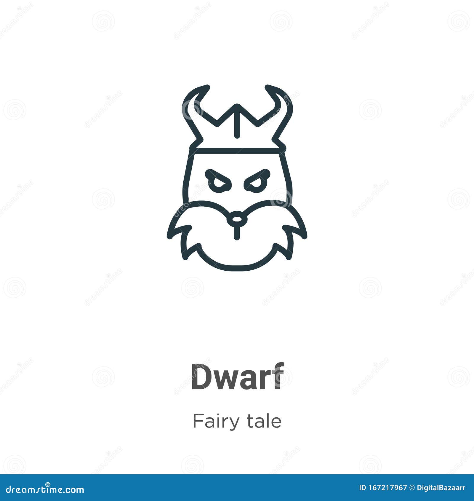 Dwarf Outline Vector Icon. Thin Line Black Dwarf Icon, Flat Vector Simple Element Illustration ...