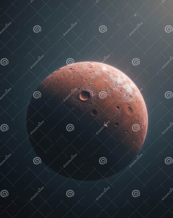 Dwarf Planet with Craters in Its Rusty Surface Orbited by Distant and ...