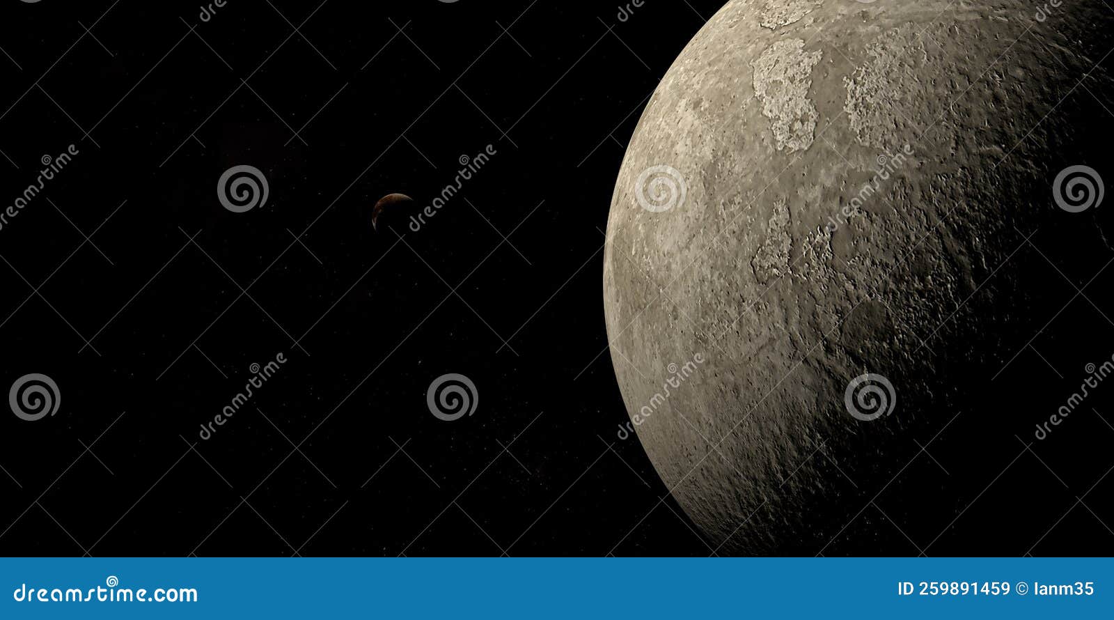 Dwarf Planet 28978 Ixion Orbiting in the Outer Space with Pluto Planet ...