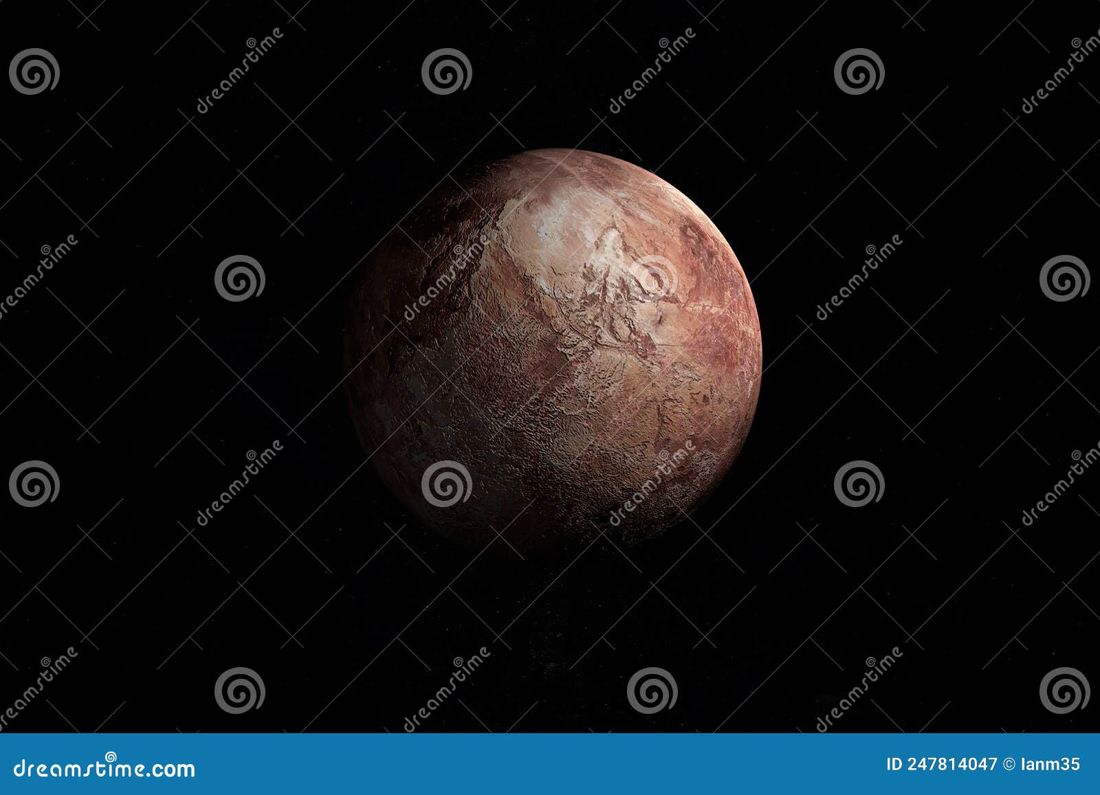 Dwarf Planet Makemake In The Outer Space. 3d Render Stock Image | CartoonDealer.com #247814047