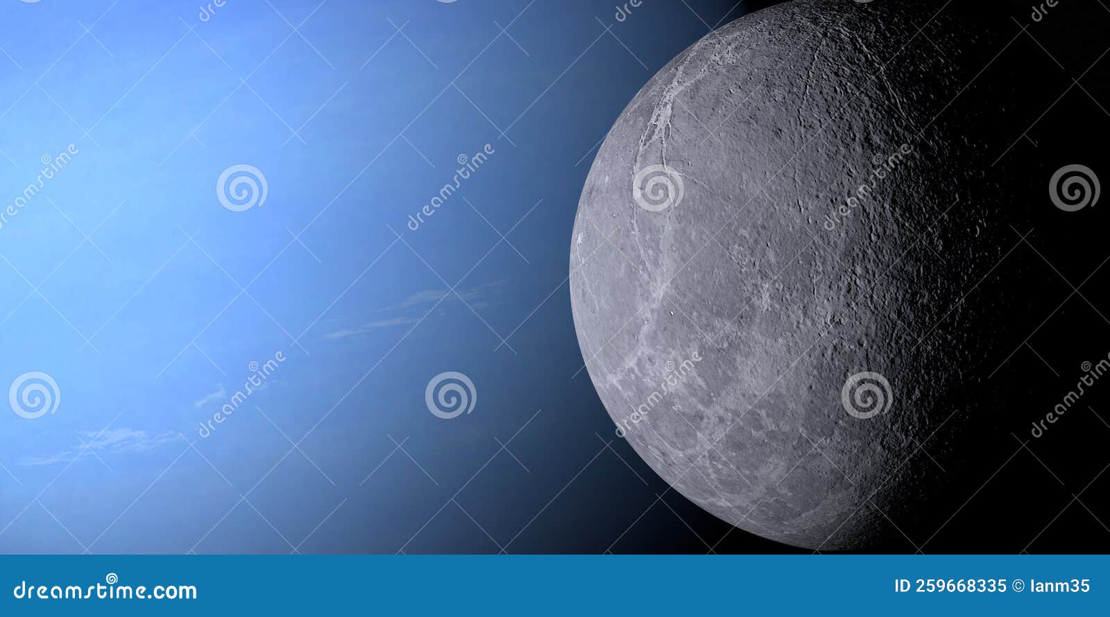 Dwarf Planet 90482 Orcus Orbiting Near Neptune Planet Stock ...