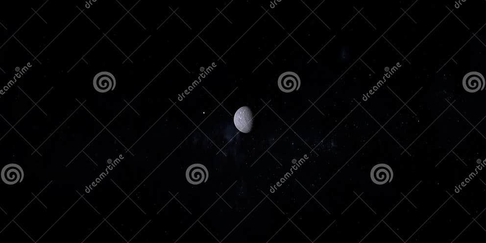 Dwarf Planet 90482 Orcus with Vanth Moon Orbiting Around Stock ...