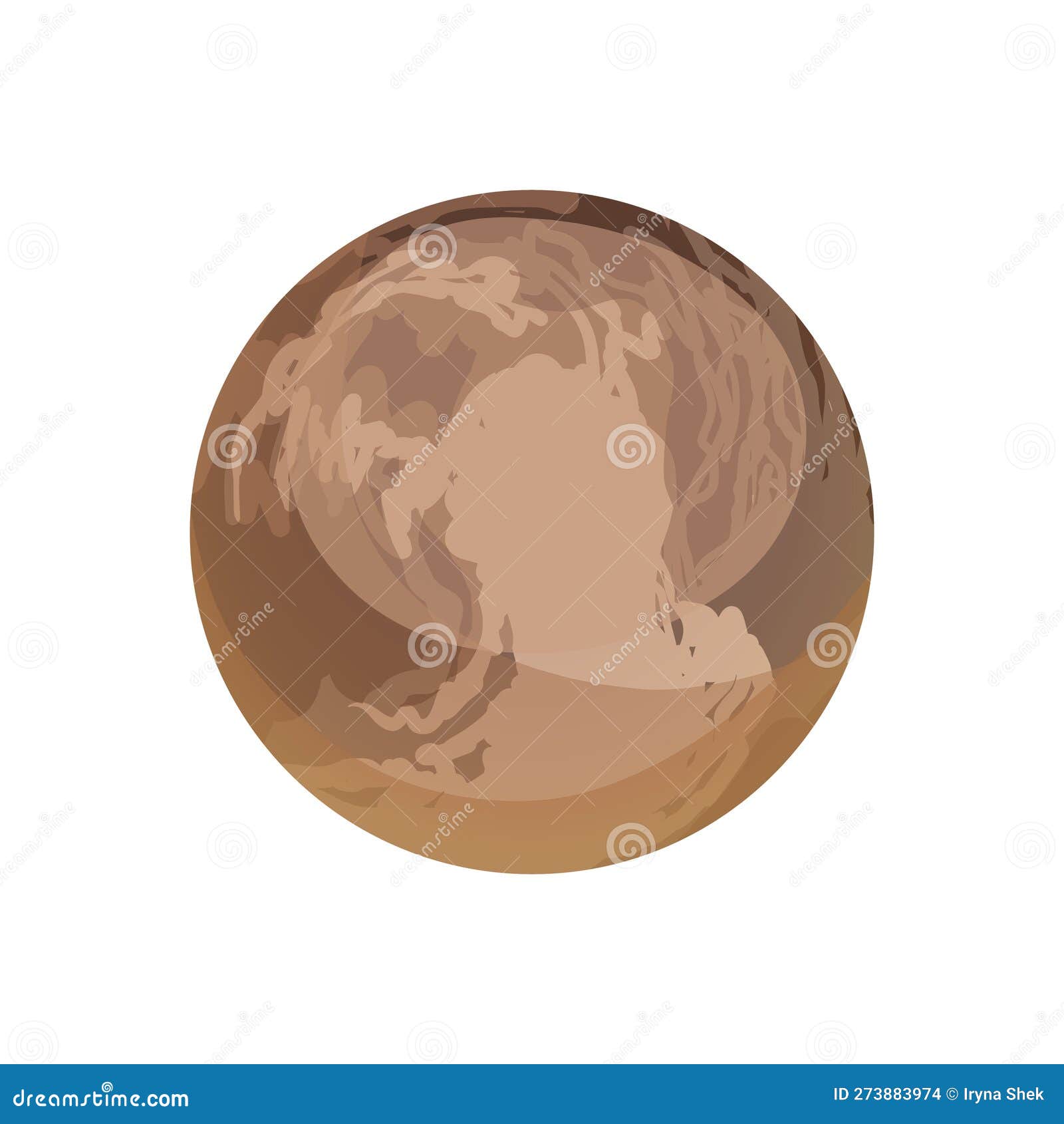 Dwarf Planet Pluto, Cartoon Style Illustration Stock Vector ...