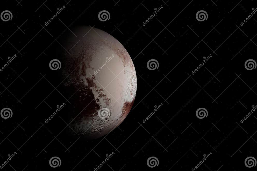 Dwarf Planet Pluto - Solar System Stock Illustration - Illustration of ...