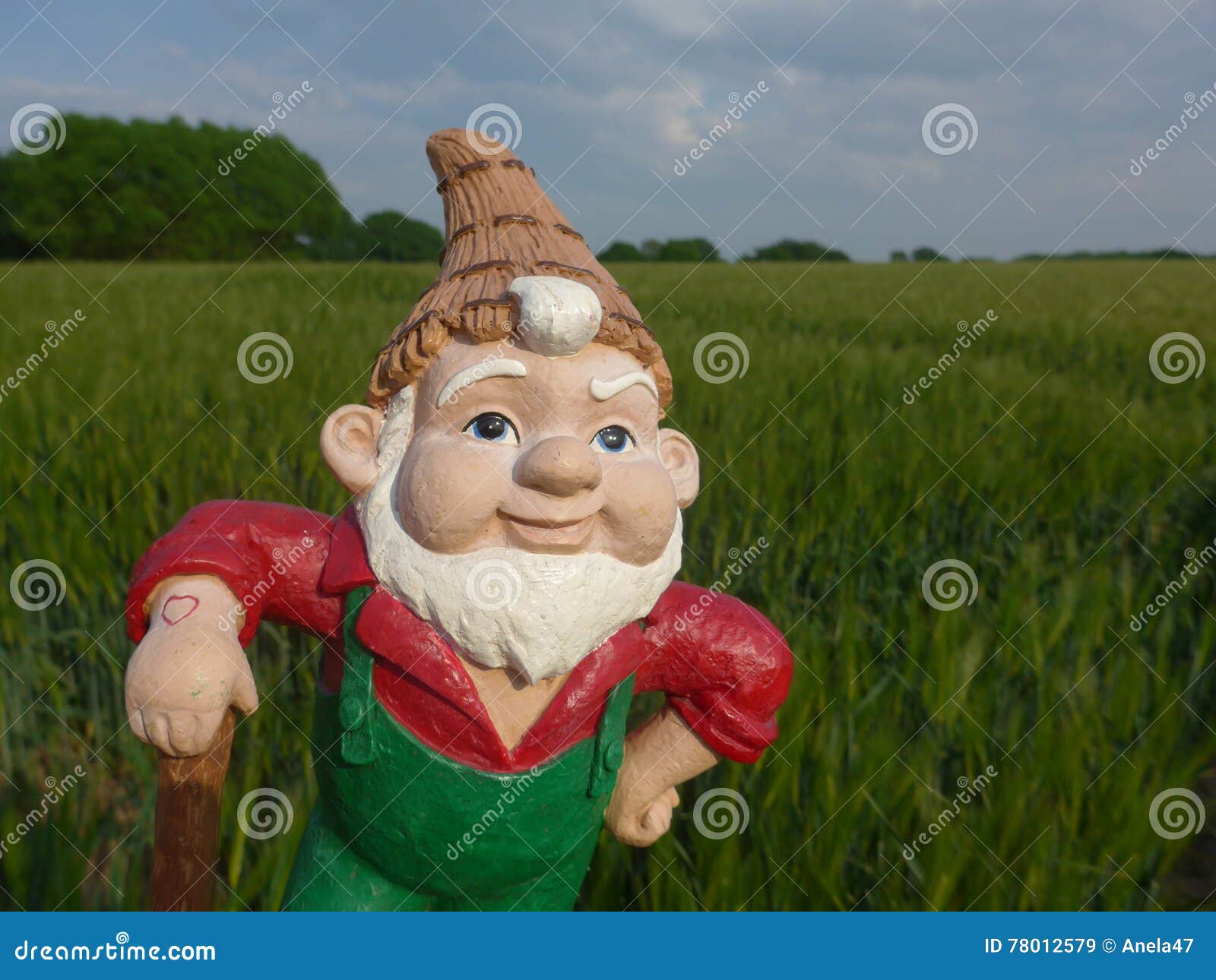 Funny dwarf with shovel stock image. Image of closeup - 78012579