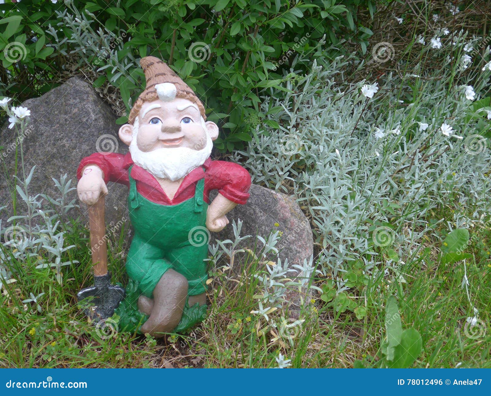 Funny dwarf with shovel stock photo. Image of full, dwarf - 78012496