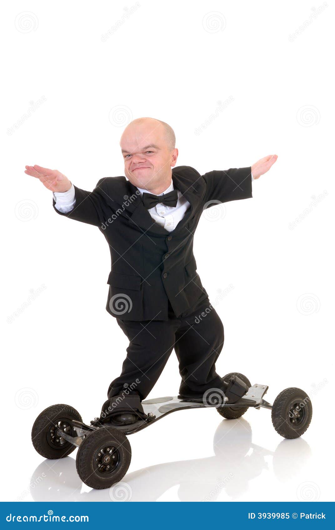 Dwarf, surfing to success stock image. Image of formal - 3939985
