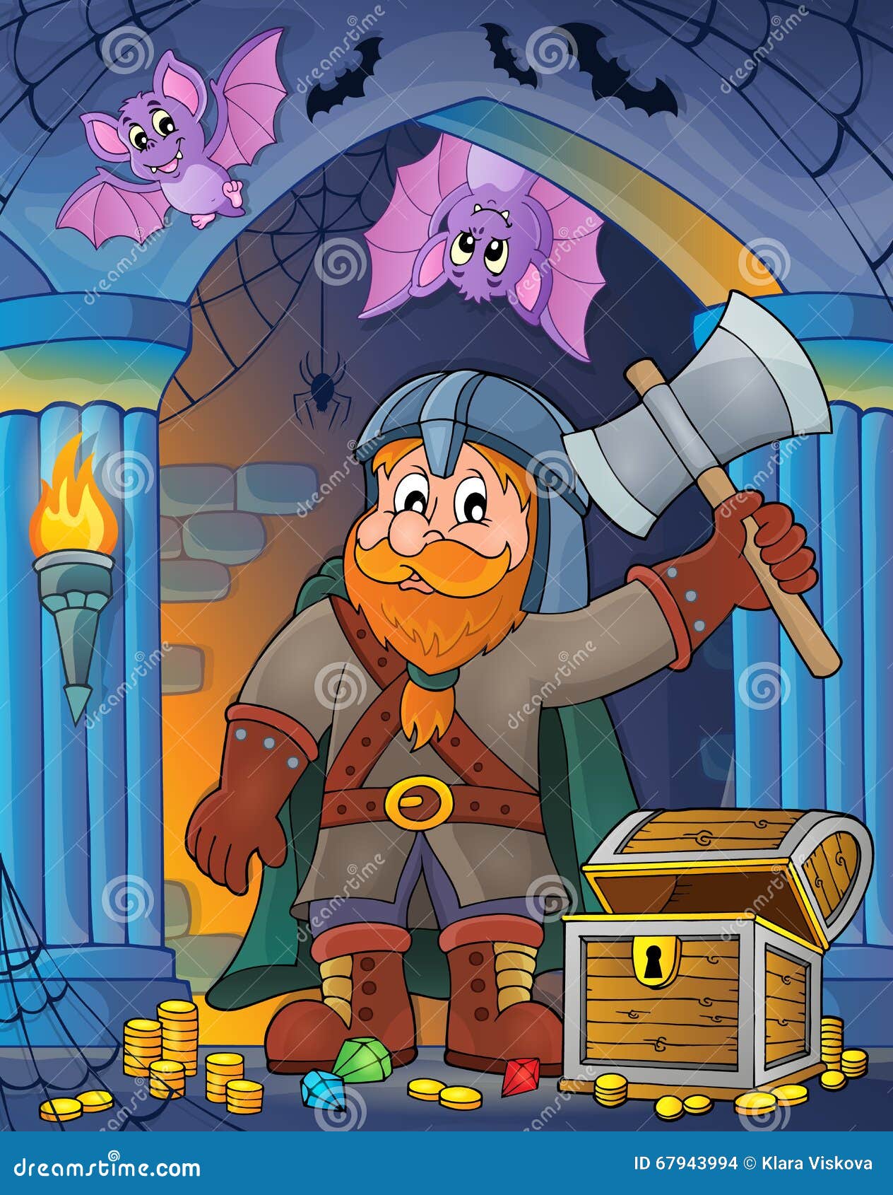 Dwarf Warrior Defender Fantasy RPG Game Layerd Animation Ready Cartoon ...