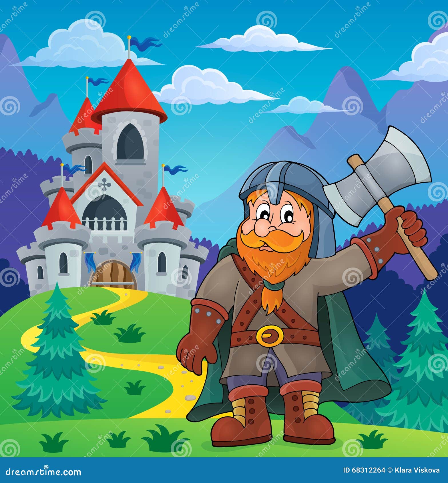 Dwarf Warrior Defender Fantasy RPG Game Layerd Animation Ready Cartoon ...
