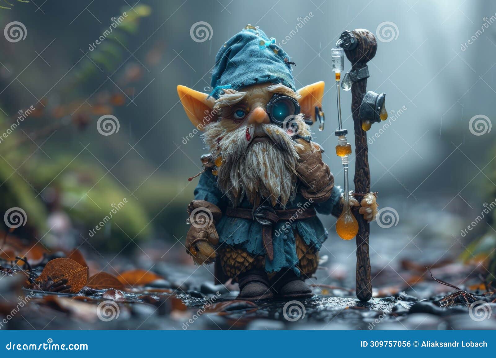 A Dwarf Wizard with a Cane. a Fabulous Bearded Wizard. a Fairy Dwarf ...