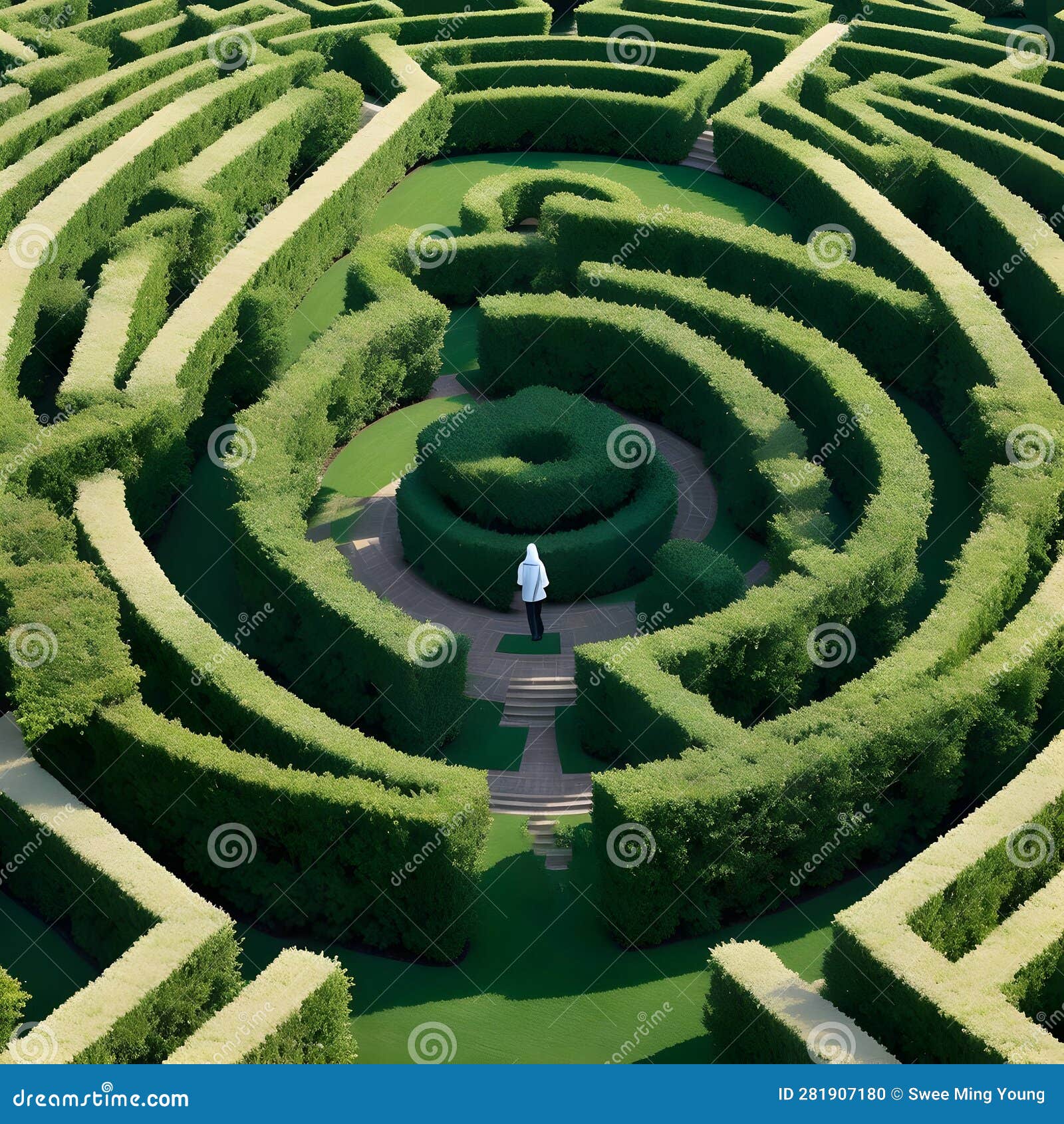 Dwarfed By A Towering 3D Hedge Maze Environment Which Inspired By The ...