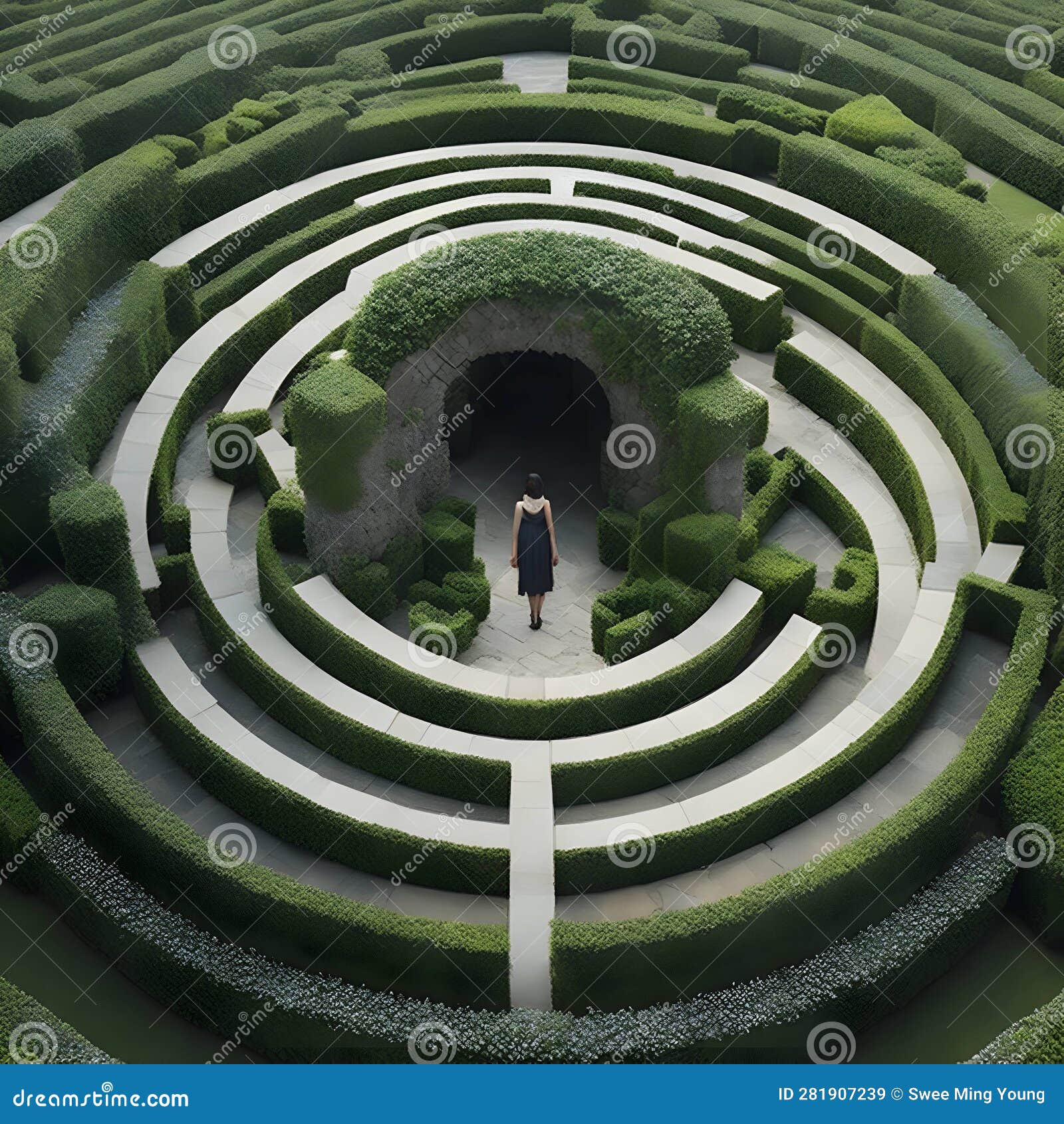 Dwarfed By A Towering 3D Hedge Maze Environment Which Inspired By The ...