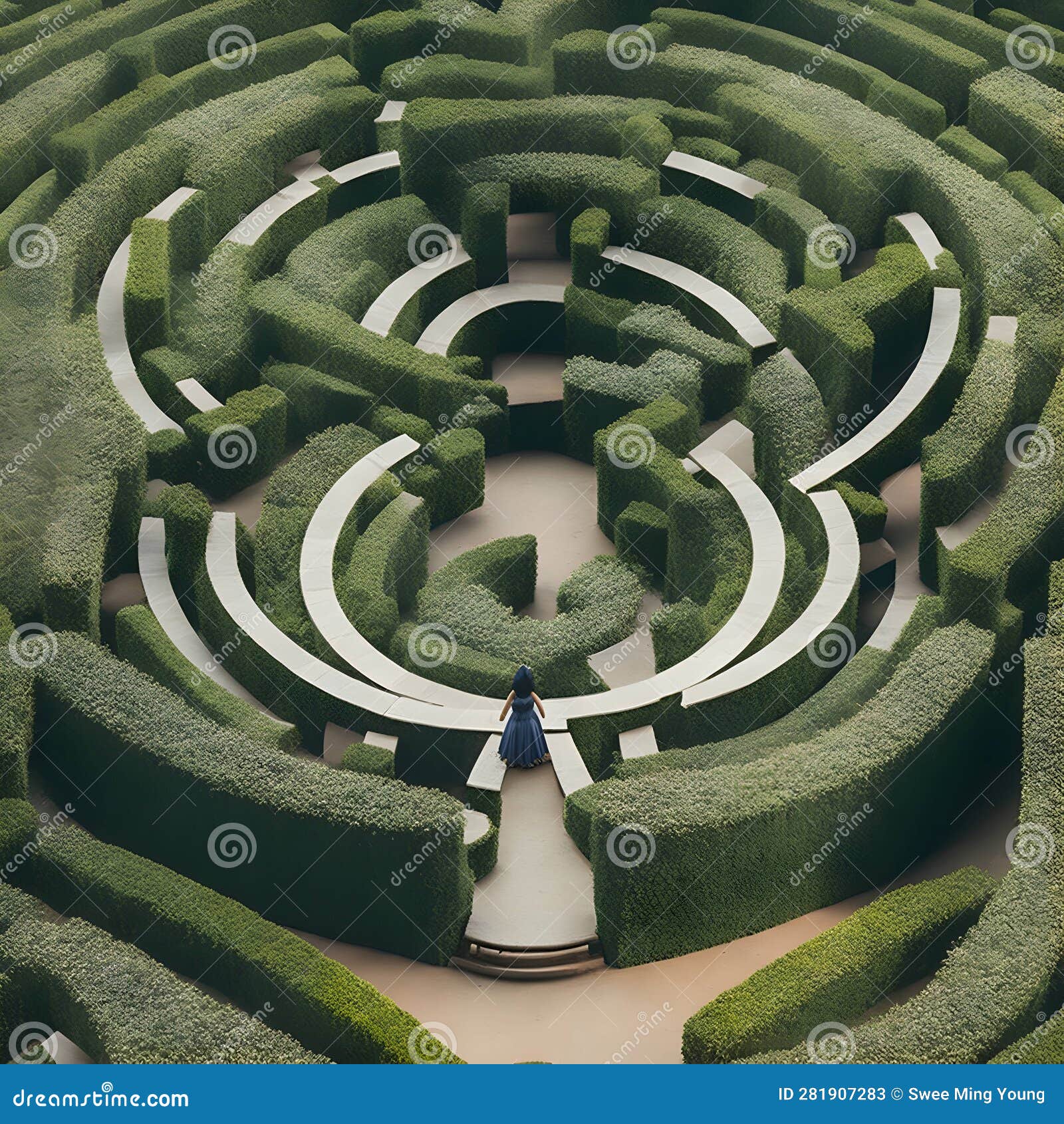 Dwarfed By A Towering 3D Hedge Maze Environment Which Inspired By The ...