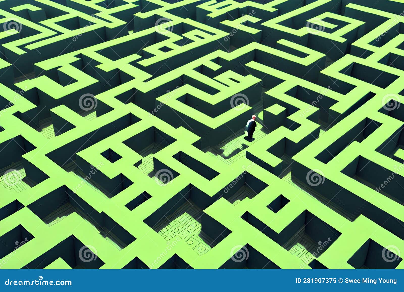 Dwarfed By A Towering 3D Hedge Maze Environment Which Inspired By The ...