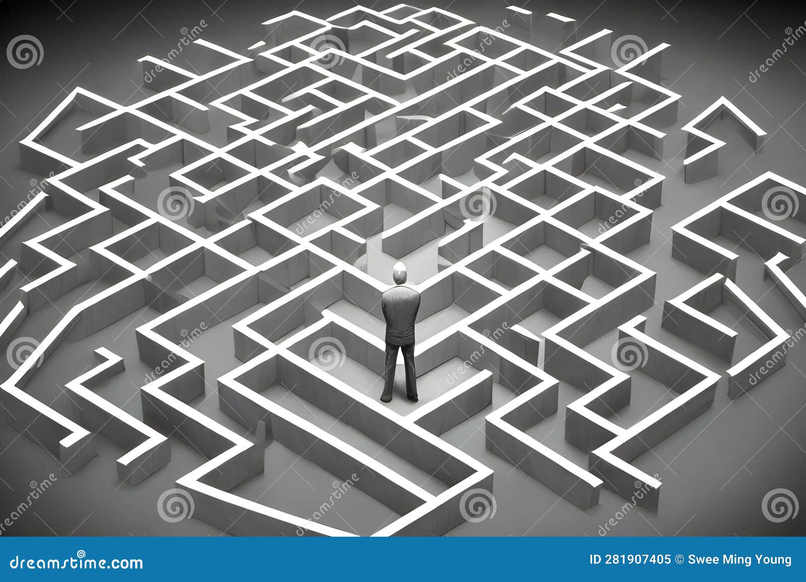 Dwarfed By A Towering 3D Hedge Maze Environment Which Inspired By The ...