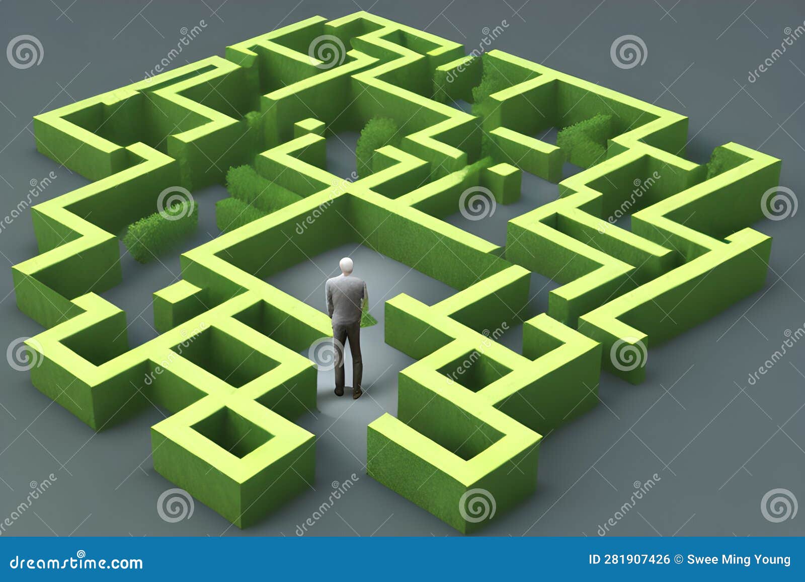 Dwarfed By A Towering 3D Hedge Maze Environment Which Inspired By The ...