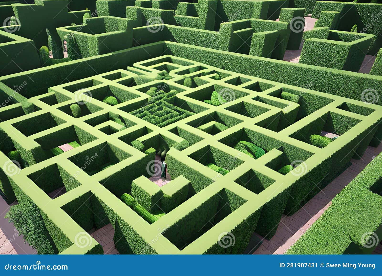 Dwarfed By A Towering 3D Hedge Maze Environment Which Inspired By The ...