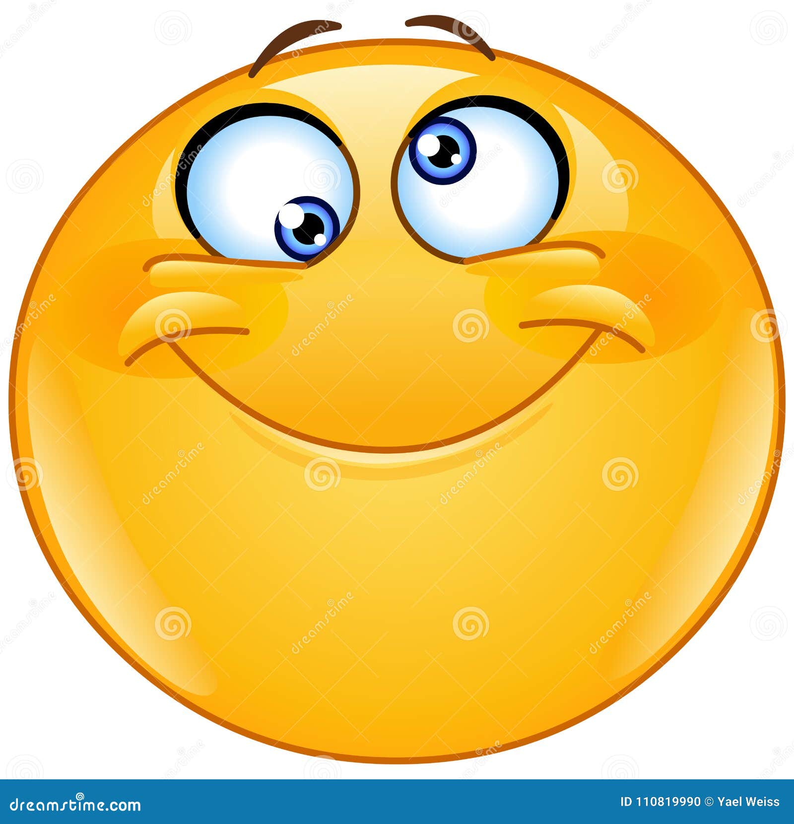 Dwaze ogen emoticon vector illustratie. Illustration of gelukkig - 110819990