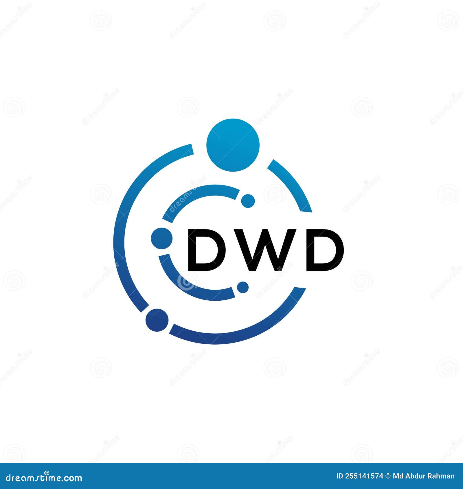 DWD Letter Logo Design On White Background. DWD Creative Initials ...